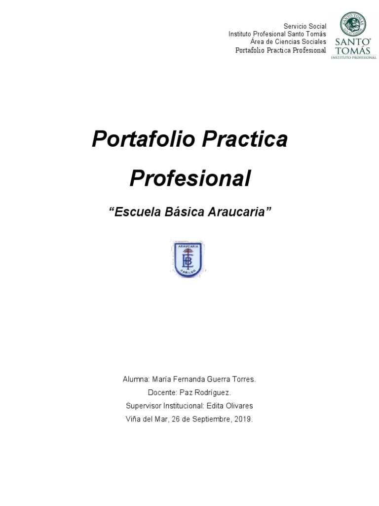 Portafolio Practica Profesional M Fernanda Guerra | PDF | Cuestionario ...