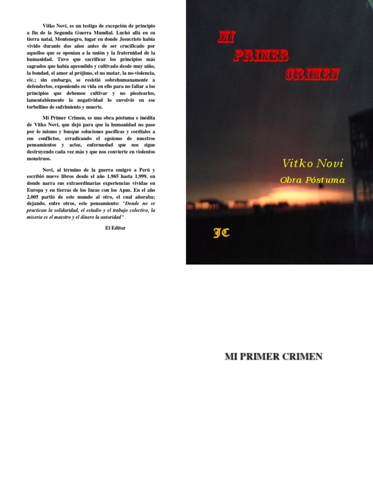 Mi Primer Crimen - Vitko Novi | PDF | Amor | Felicidad