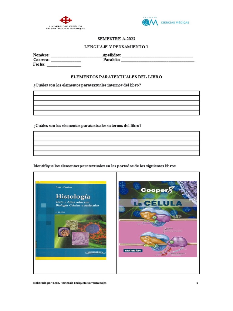 Elementos Paratextuales | PDF