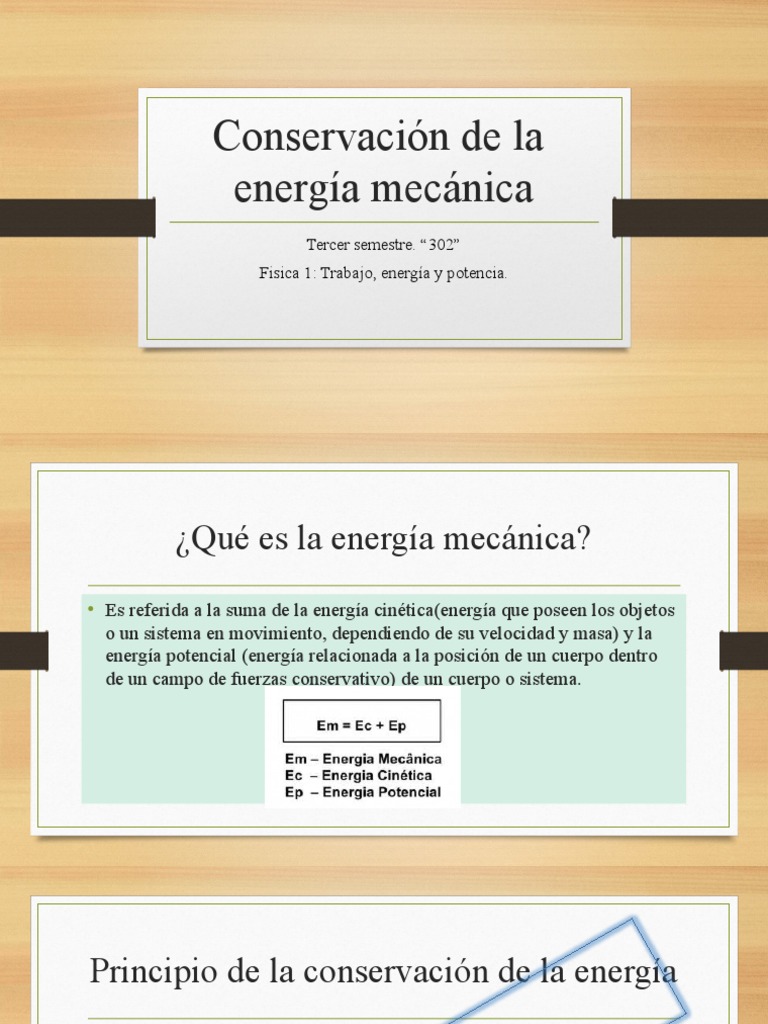 Conservación de la Energía Mecánica | PDF | Ciencia y matemáticas
