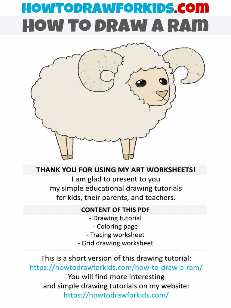 How to Draw a Ram Tutorial | PDF