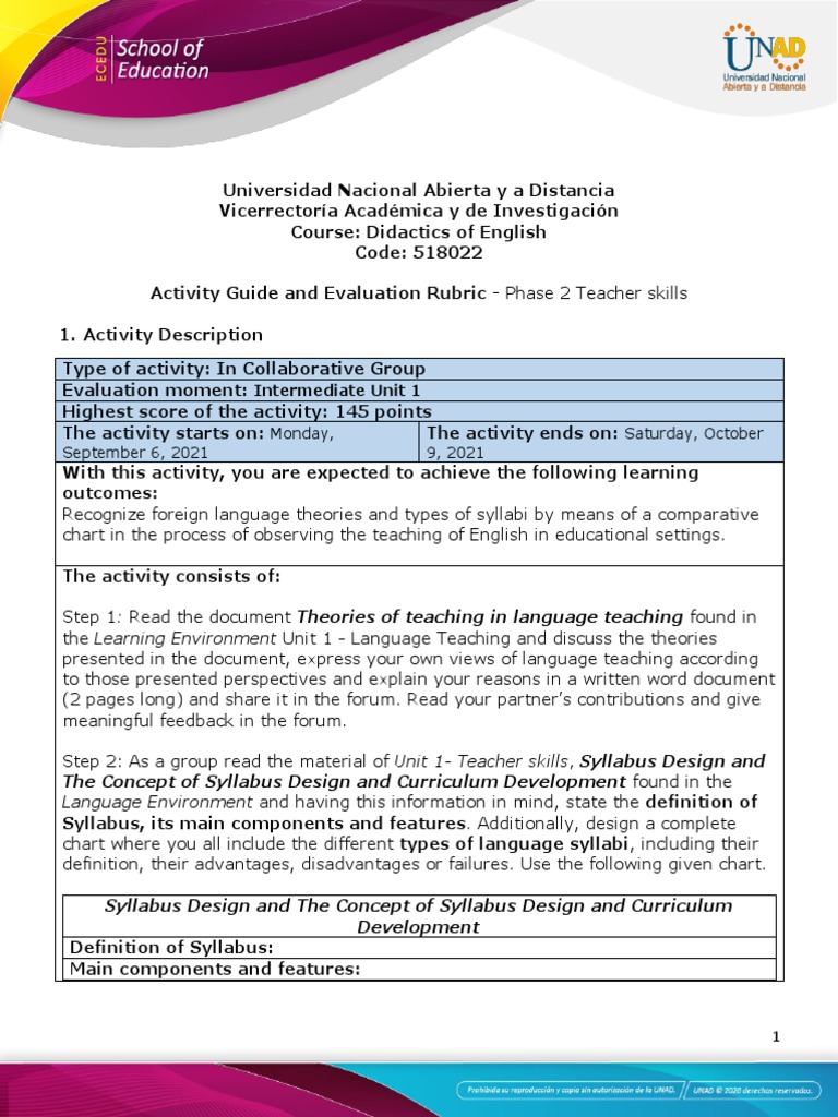 Activity Guide and Evaluation Rubric - Unit 1 - Phase 2 - Skills For ...