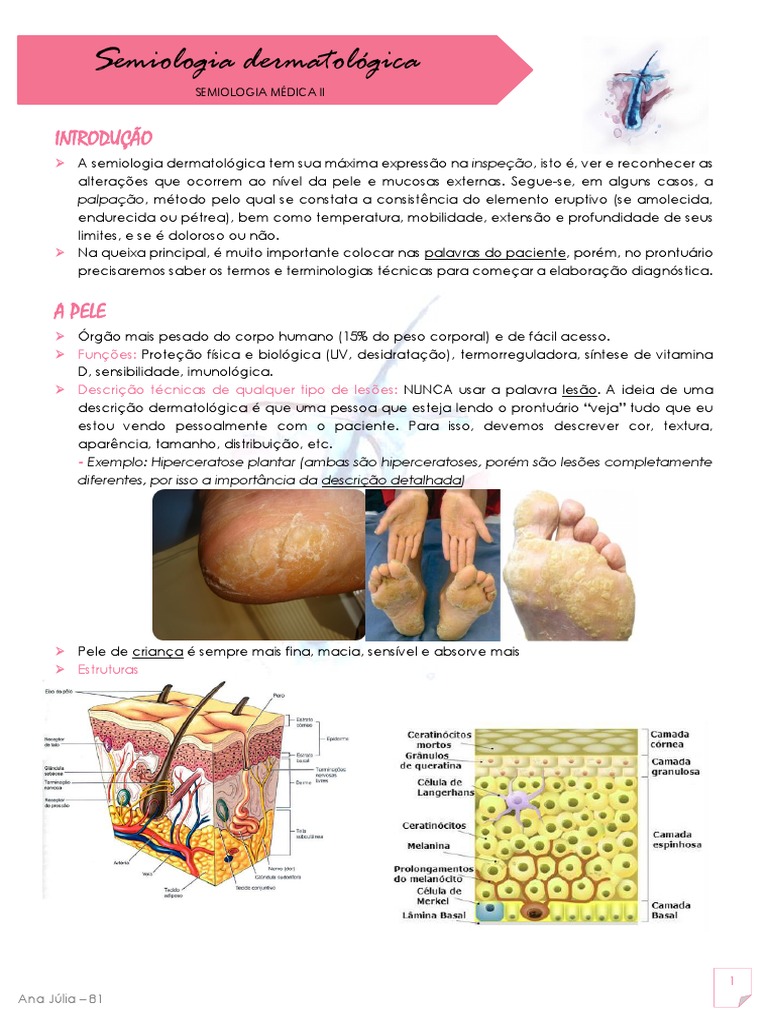 Exame Dermatológico | PDF | Pele | Cor da pele humana