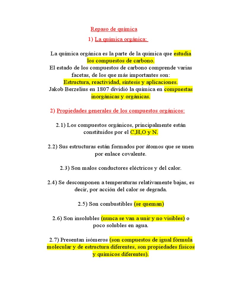 Repaso de Química II | PDF