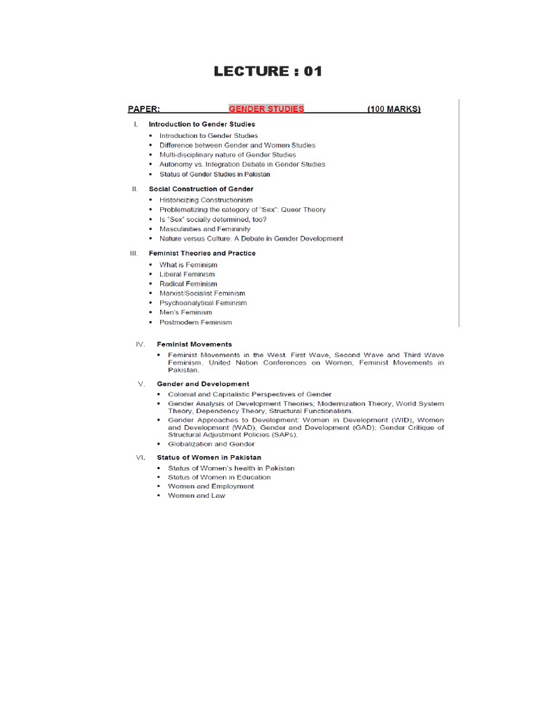 Gender Studies: Importance and Scope | PDF | Gender Studies | Feminism