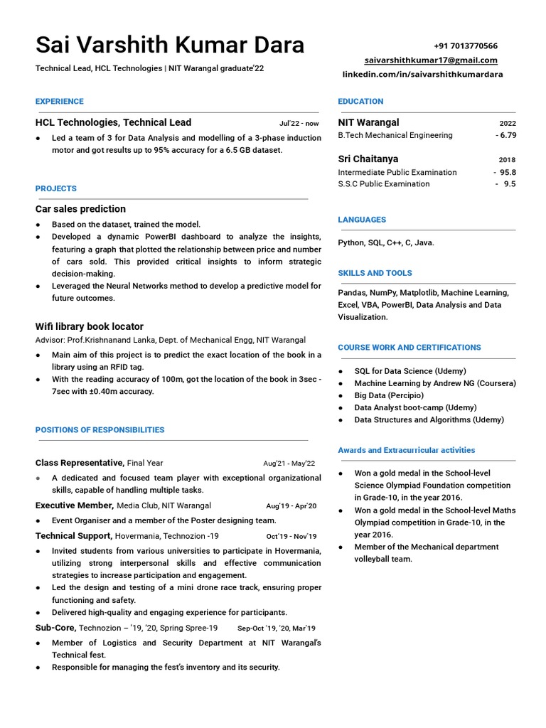 Sai Varshith Kumar Dara | PDF | Computer Science | Computing