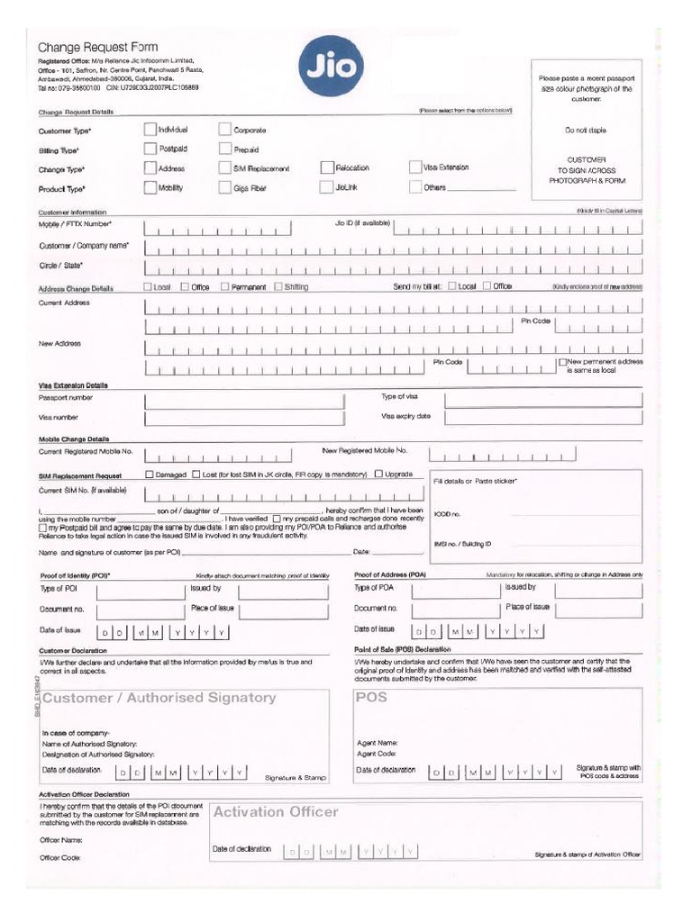 Change Request Form | PDF