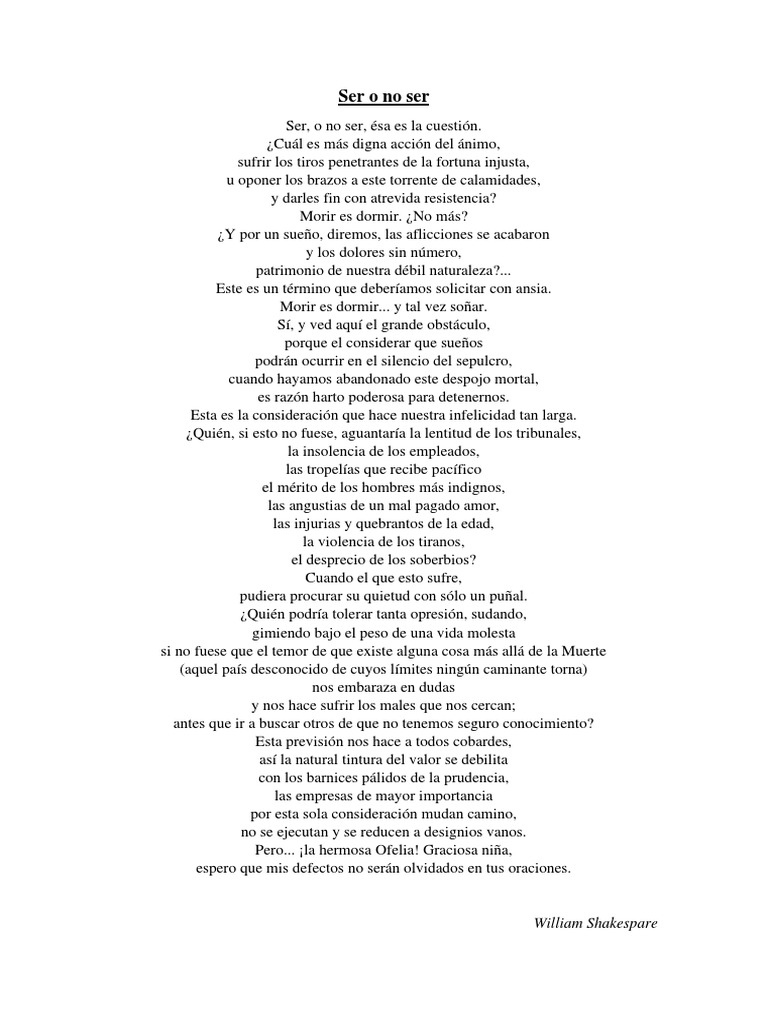 Ser o No Ser Esa Es La Cuestión | PDF Ser o No Ser Esa Es La Cuestión | PDF