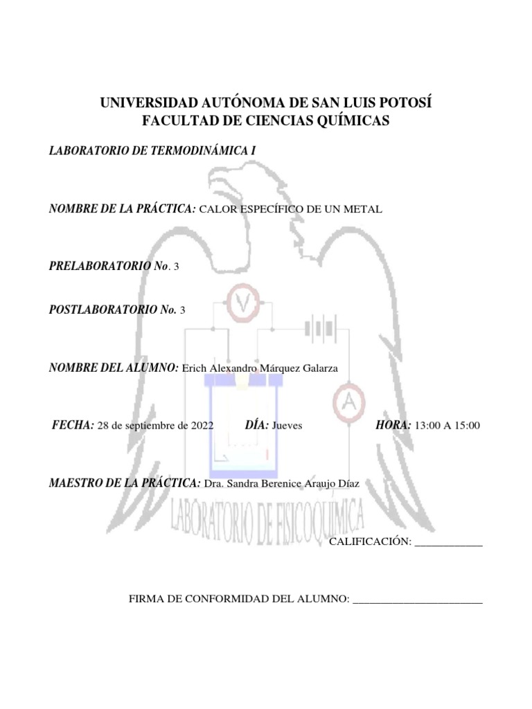 Pre3 - Laboratorio de Termo 1 | PDF | Calor | Fase (materia)