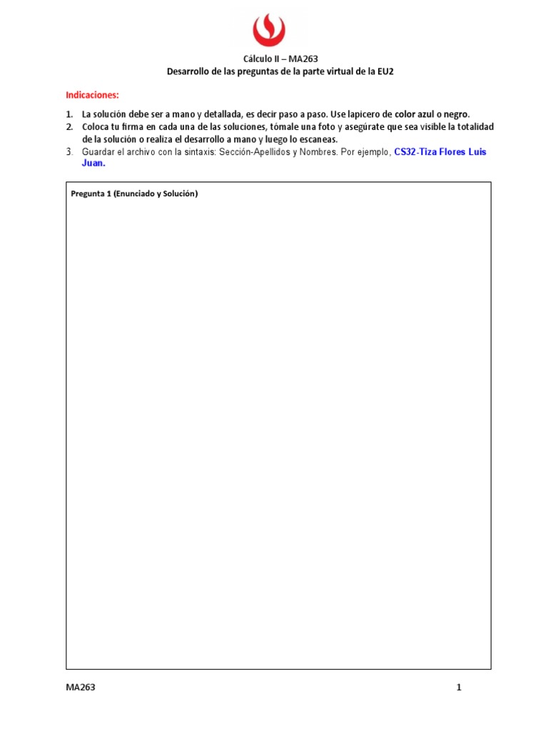 MA263 Plantilla - Desarrollo de La Parte Virtual de La EU1 | PDF