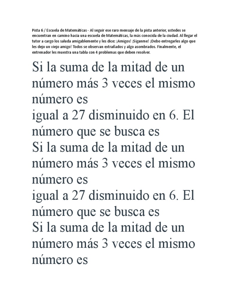 Pista 6 | PDF | Matemáticas | Matemática Elemental