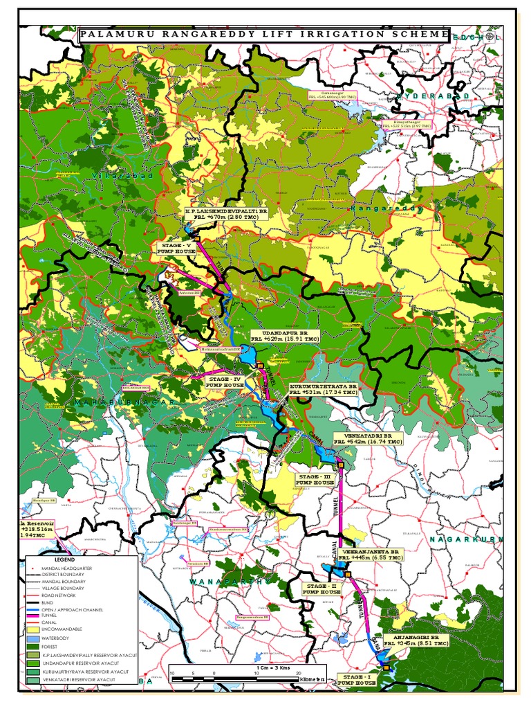 Palamuru-Rangareddy Project Map | PDF