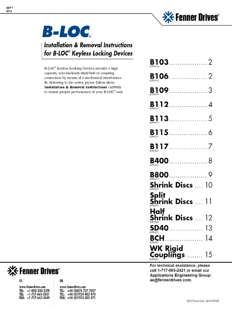 B-LOC Installation Instructions | PDF