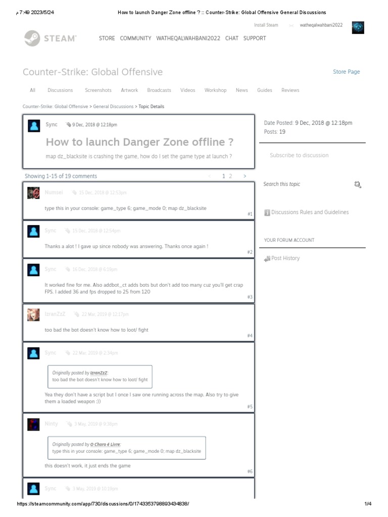 How To Launch Danger Zone Offline - Counter-Strike - Global Offensive General Discussions | PDF