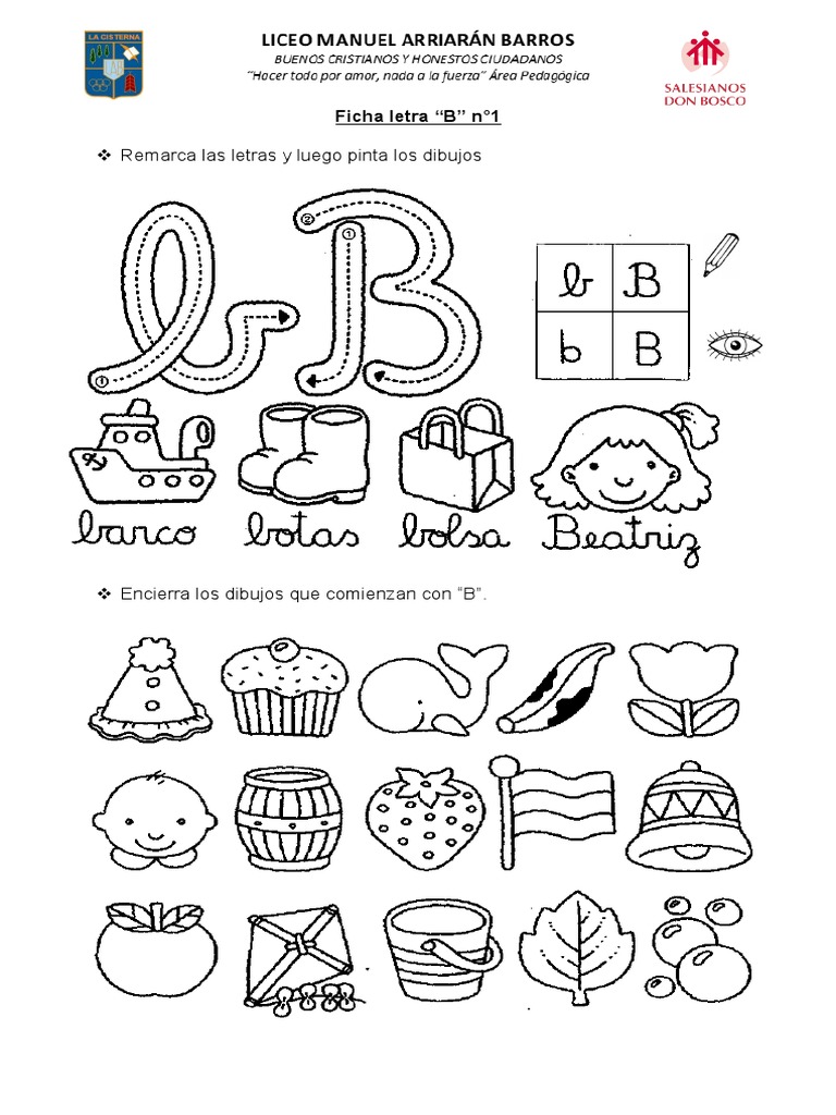 Fichas de actividades con la letra B | PDF