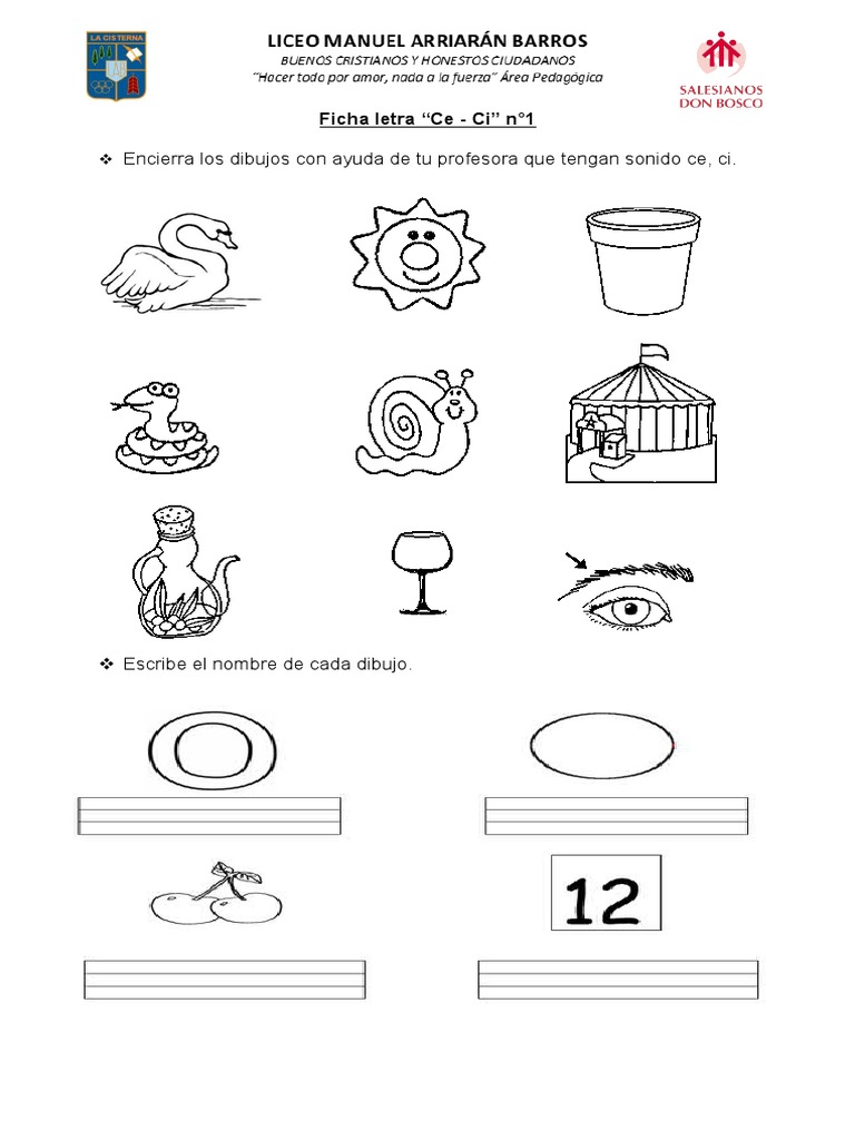 Ficha Letra Ce - Ci | PDF | Hogar, jardinería y bricolaje | Arte