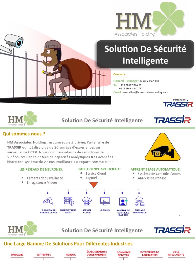 HM Associates Holding Security Solutions | PDF | Télévision en circuit ...