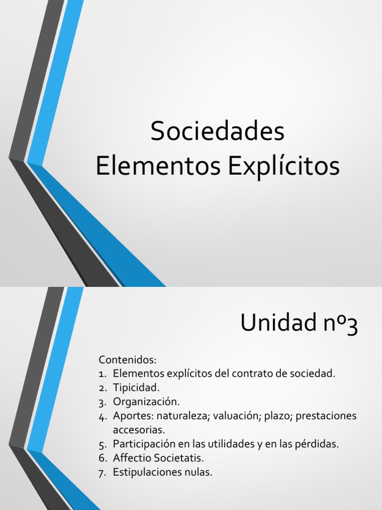 Sociedades - Elementos Explicitos - 2022 | PDF | Dividendo | Derecho ...