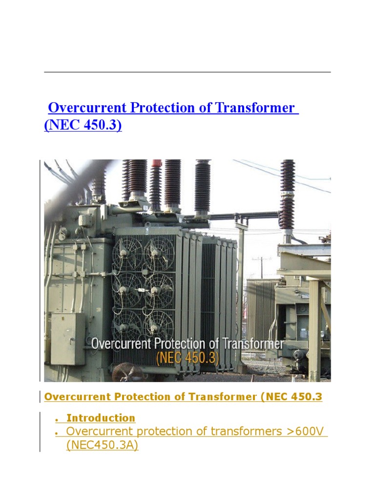 Transormer Protection | Download Free PDF | Transformer | Fuse (Electrical)