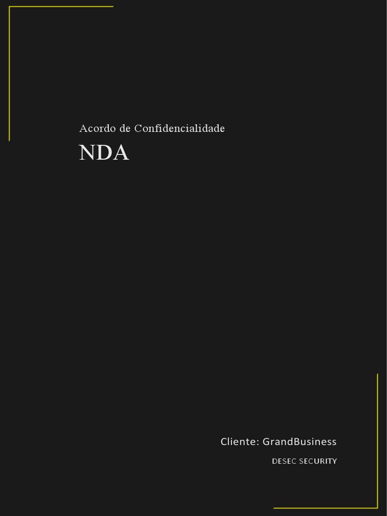 Modelo NDA Simples | PDF | Informação | Confidencialidade