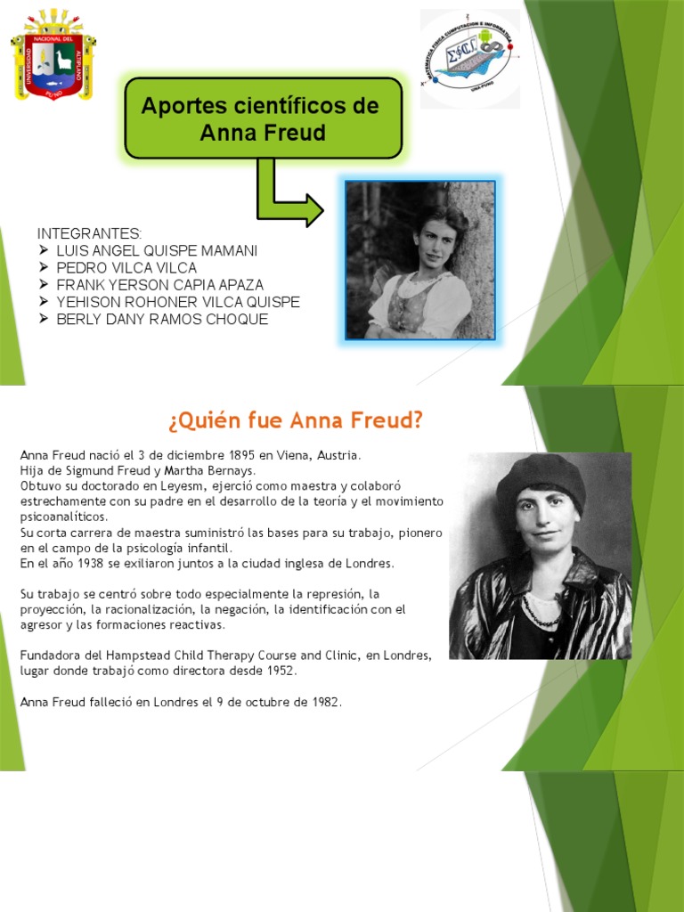 Anna Freud Exposicion Grupal 2 | PDF | Psicoanálisis | Sicología
