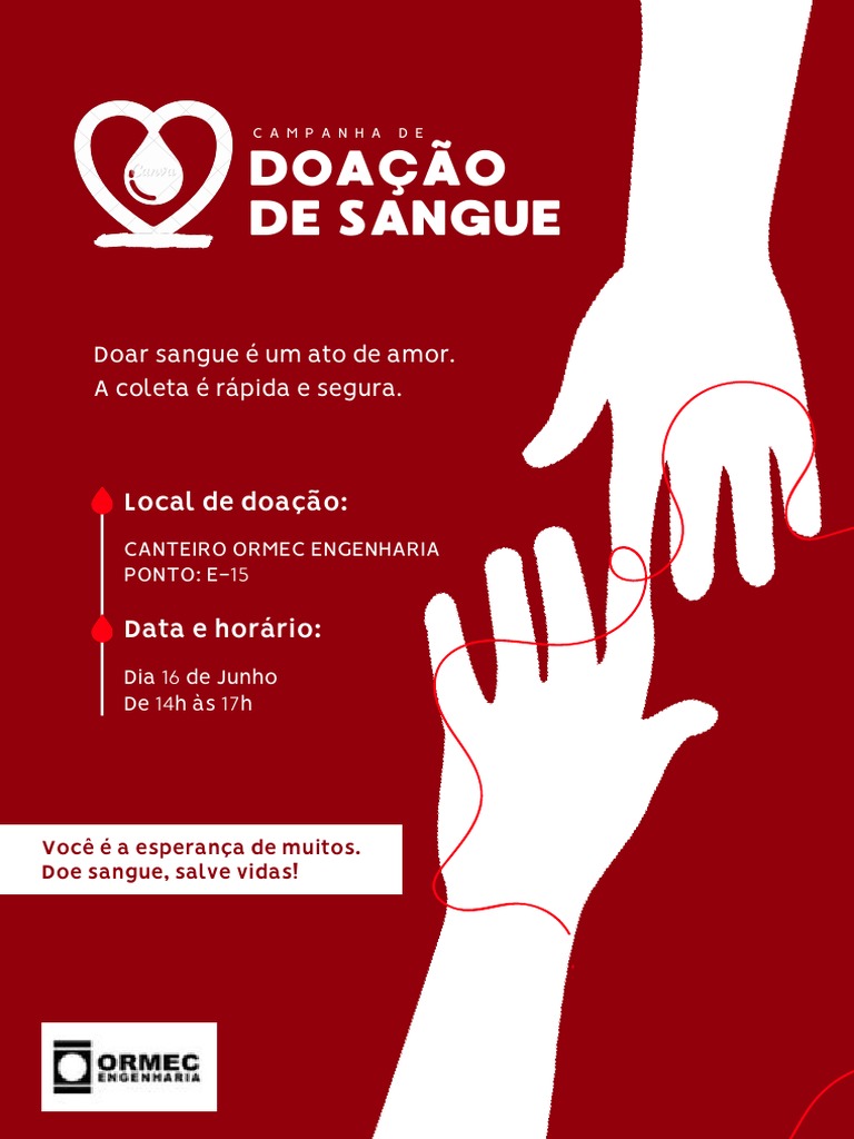 Campanha de Doação de Sangue 16/06 | PDF | Gastronomia, comida e vinho ...