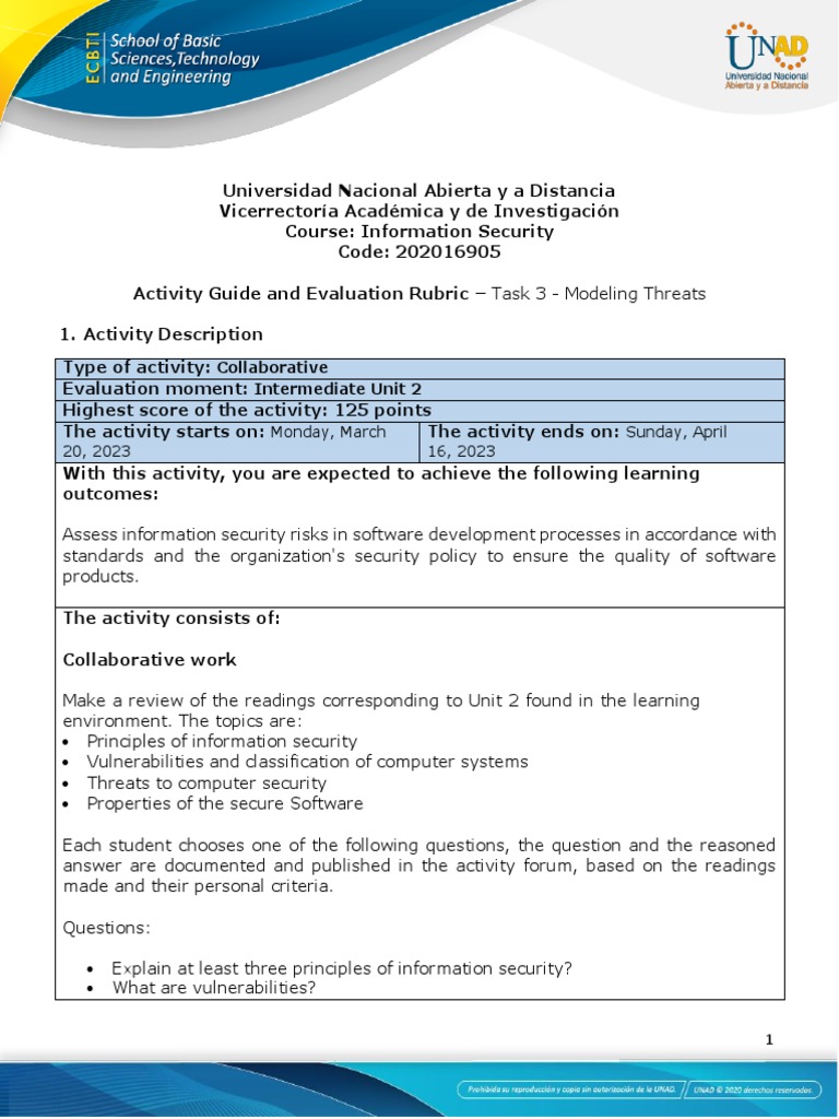 Activities Guide and Evaluation Rubric - Unit 2 - Task 3 - Modeling ... Activities Guide and Evaluation Rubric - Unit 2 - Task 3 - Modeling ...