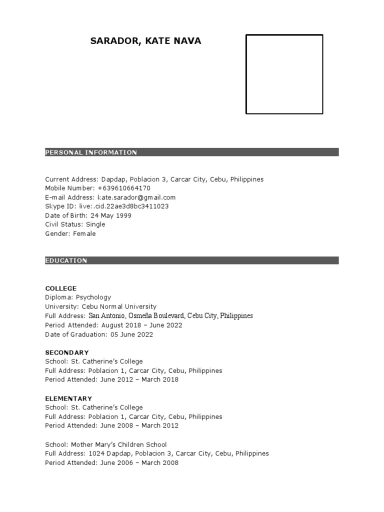 Chesham Alt Applicant Resume | PDF