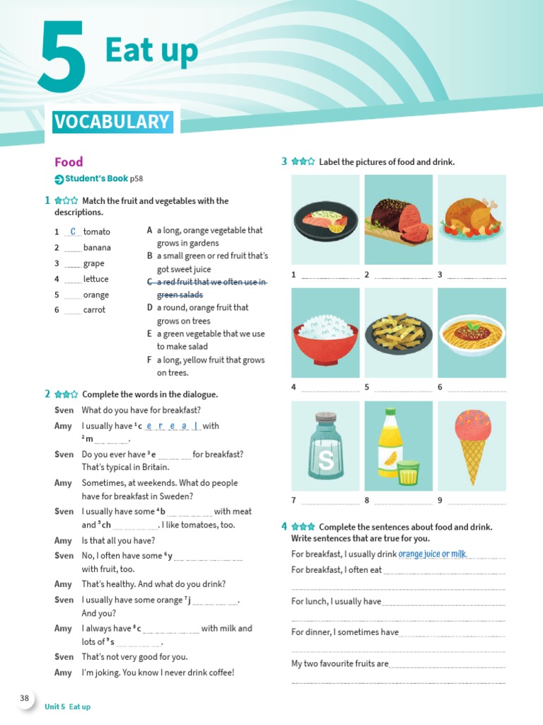 SYNCHRONIZE 1 Workbook U5 | PDF | Japanese Cuisine | Allergy