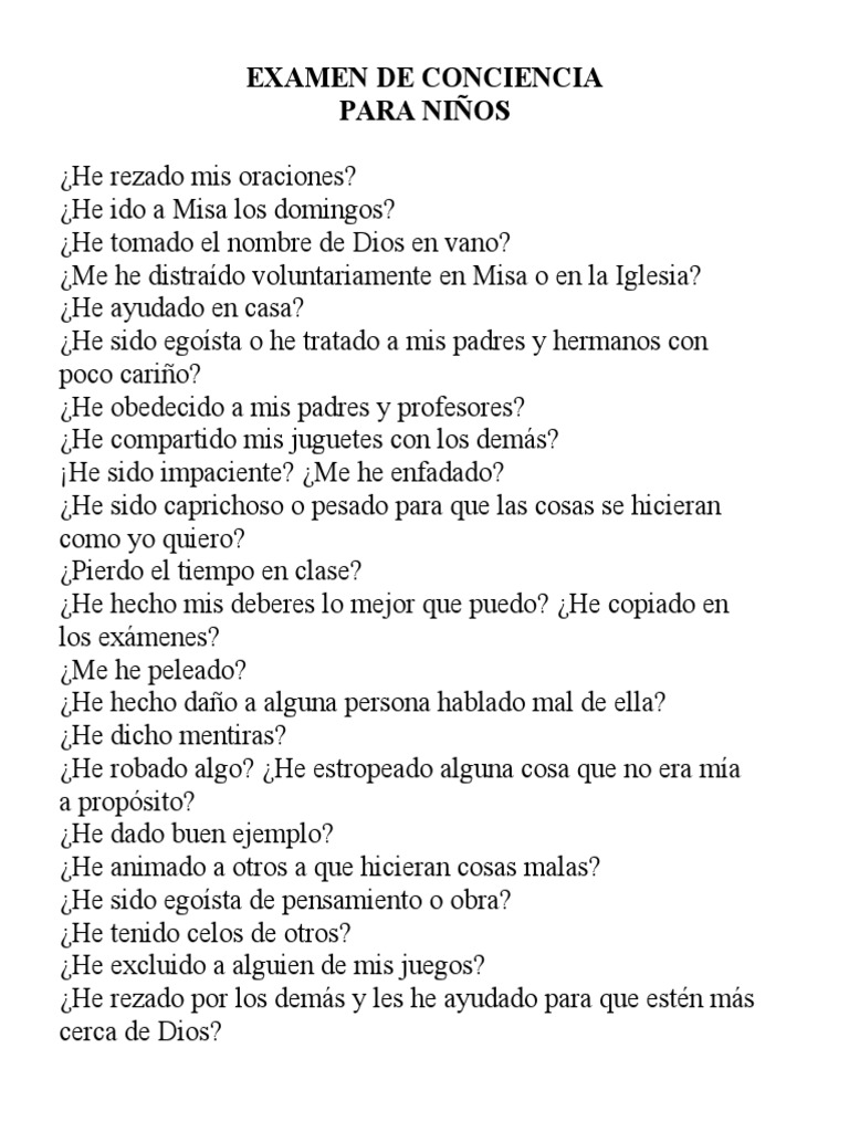 Examen de Conciencia | PDF
