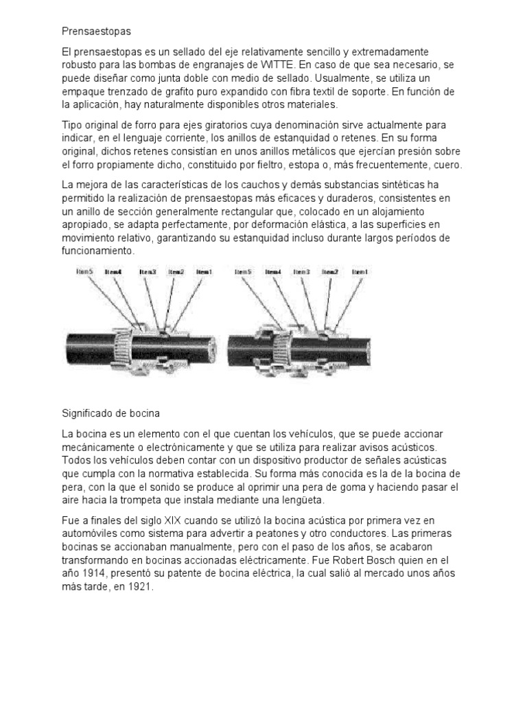 Prensaestopas | PDF | Rodamiento (Mecánico) | Ingeniería mecánica