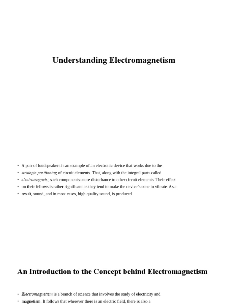 4 Understanding Electromagnetism | PDF | Young Adult