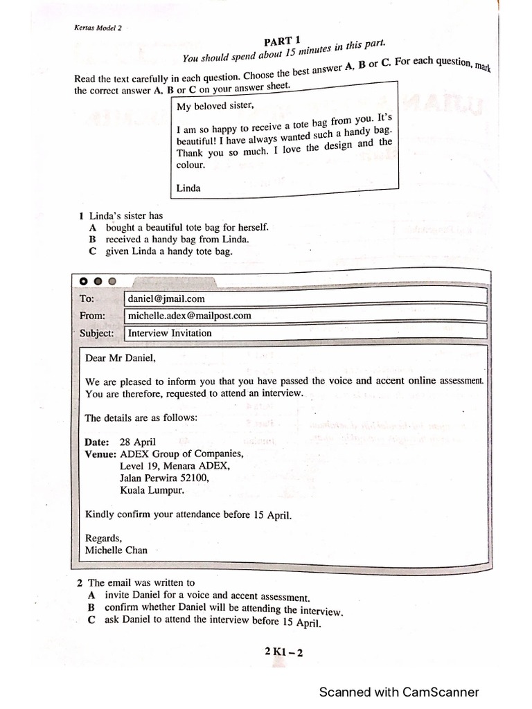 Form 2 Module 2 Paper 1 | PDF