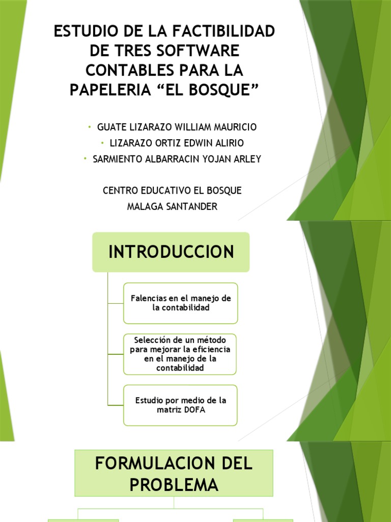 Estudio de La Factibilidad de Tres Software Contables | PDF | Contabilidad | Software