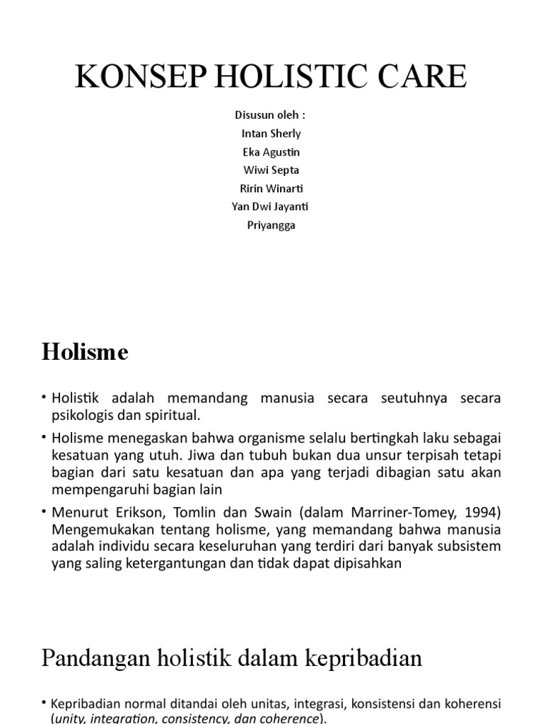 Konsep Holistic Care Power Point Pdf