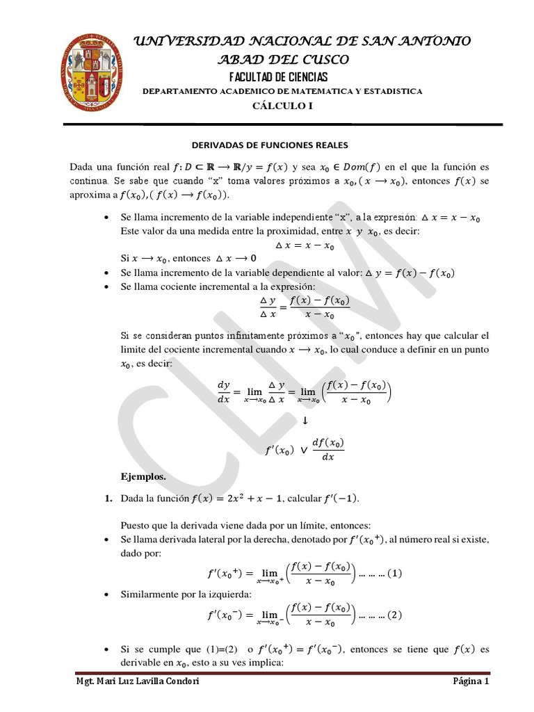 Derivadas y Reglas de Cálculo | PDF | Logaritmo | Matemática Elemental