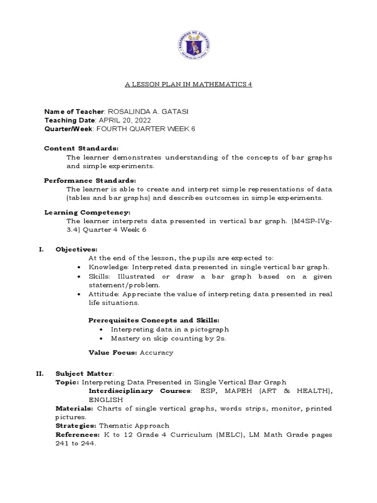 Mathematics 4 | PDF | Learning | Teachers