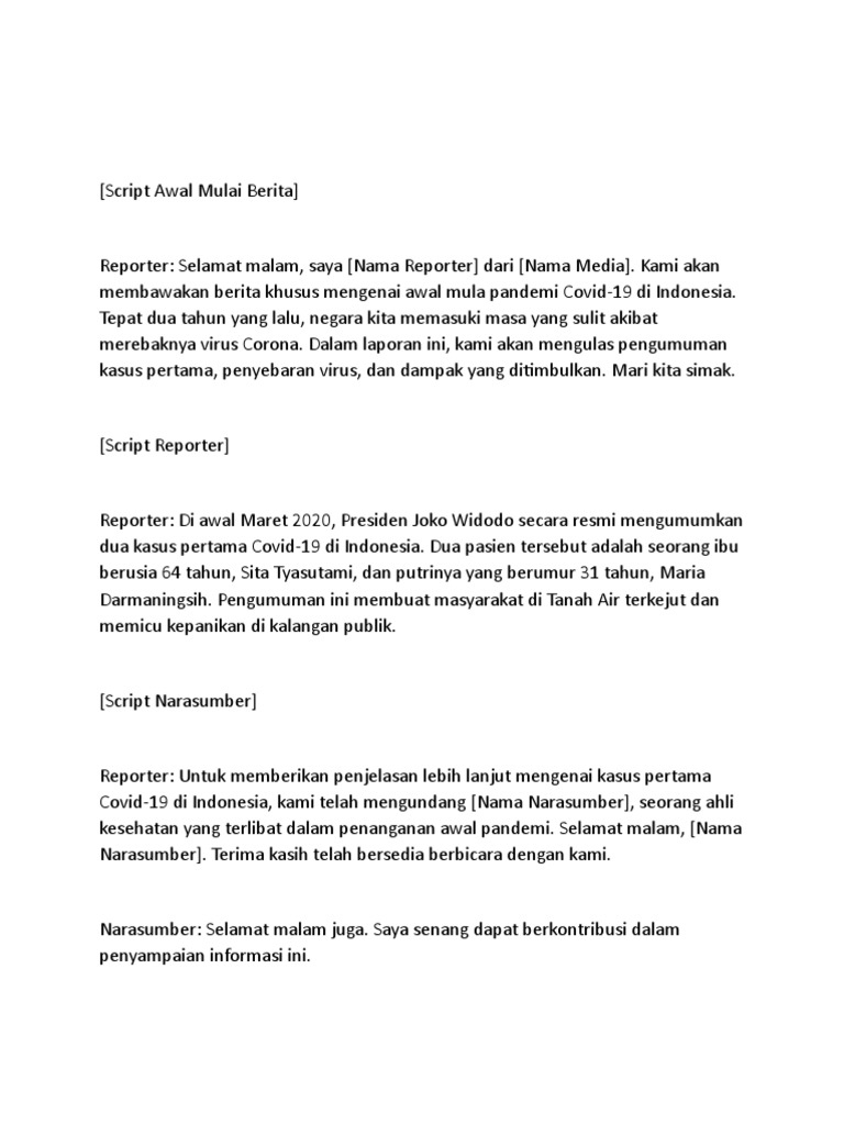 Script Awal Mulai Berita | PDF