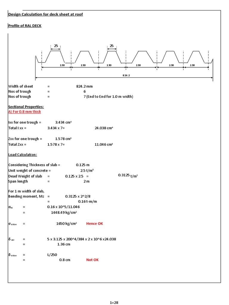 Deck Sheet | PDF | Civil Engineering