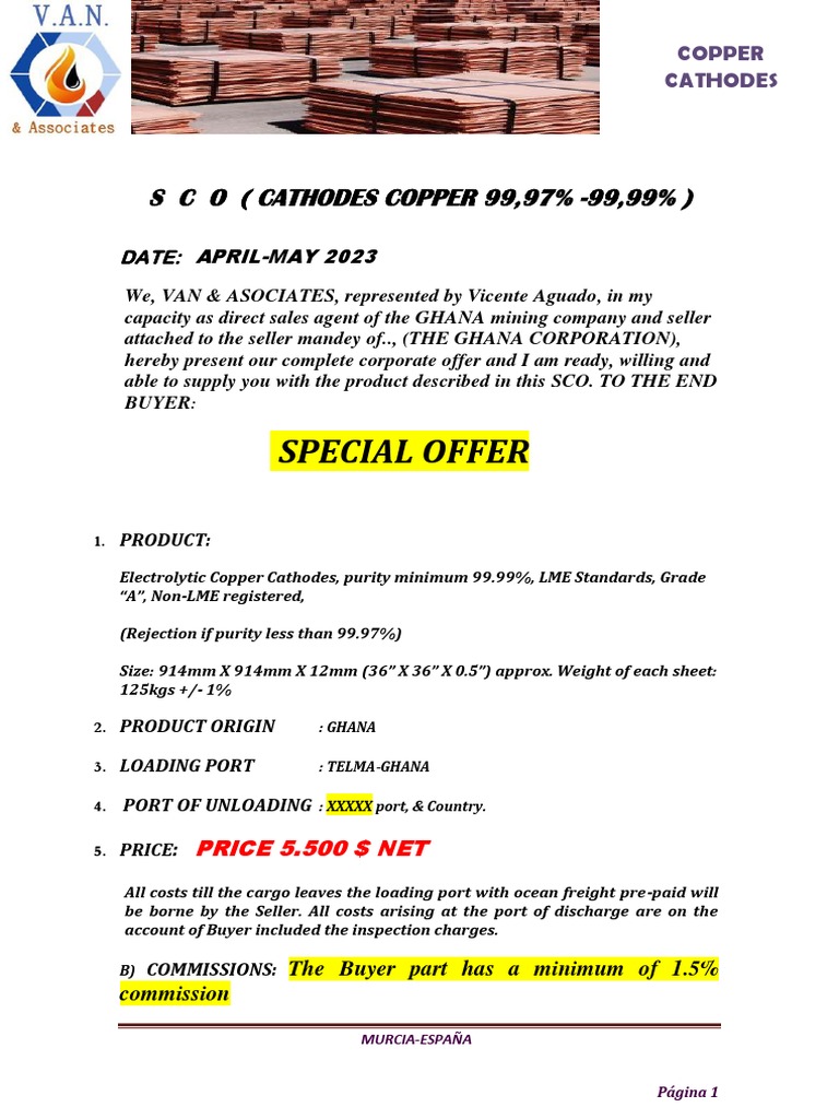 Sco Cathodes Special Ghana-April-May - 2023 | PDF | Letter Of Credit ...