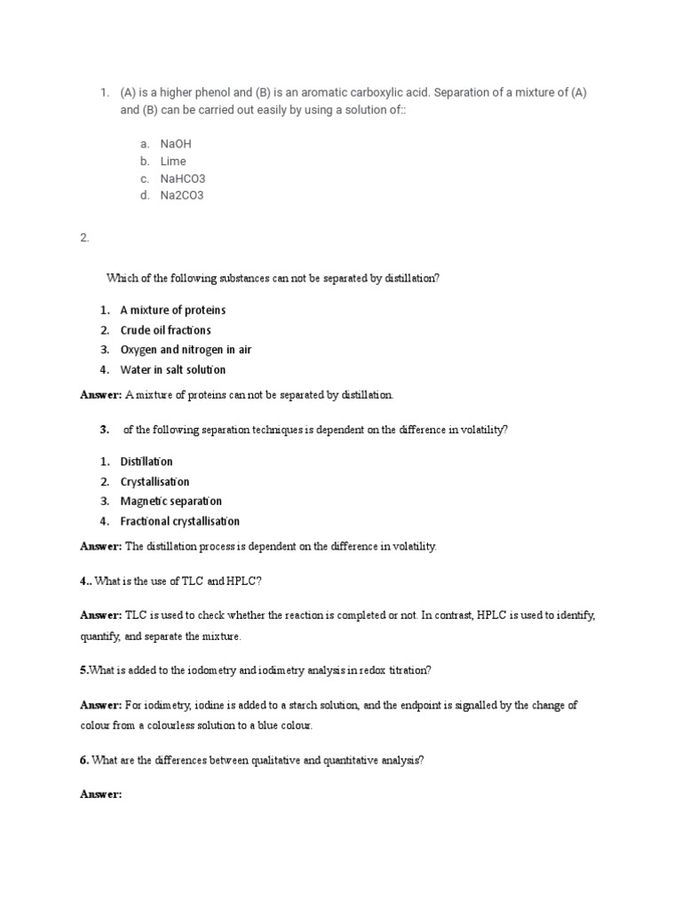 Chemistry Practice Question 2 | PDF | Mole (Unit) | Oxygen