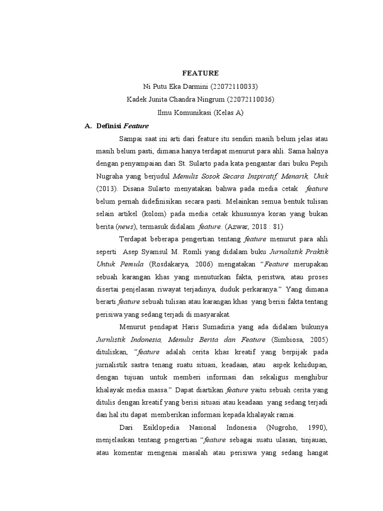 Artikel Tentang Feature | PDF