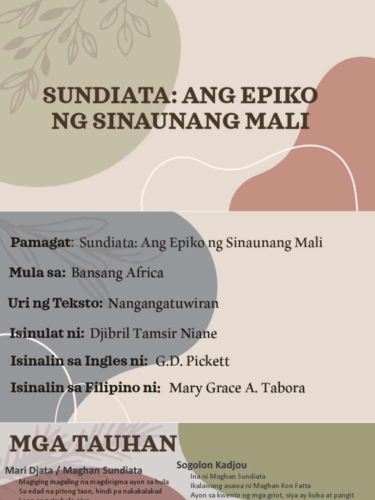 Ang Epiko NG Sinaunang Mali | PDF