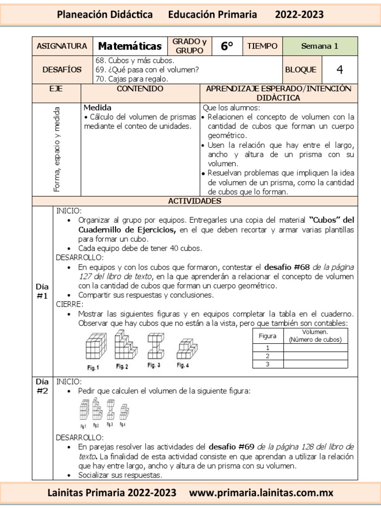 Mayo - 6to Grado Matem Ticas (2022-2023) | PDF | Educación primaria | Secuencia