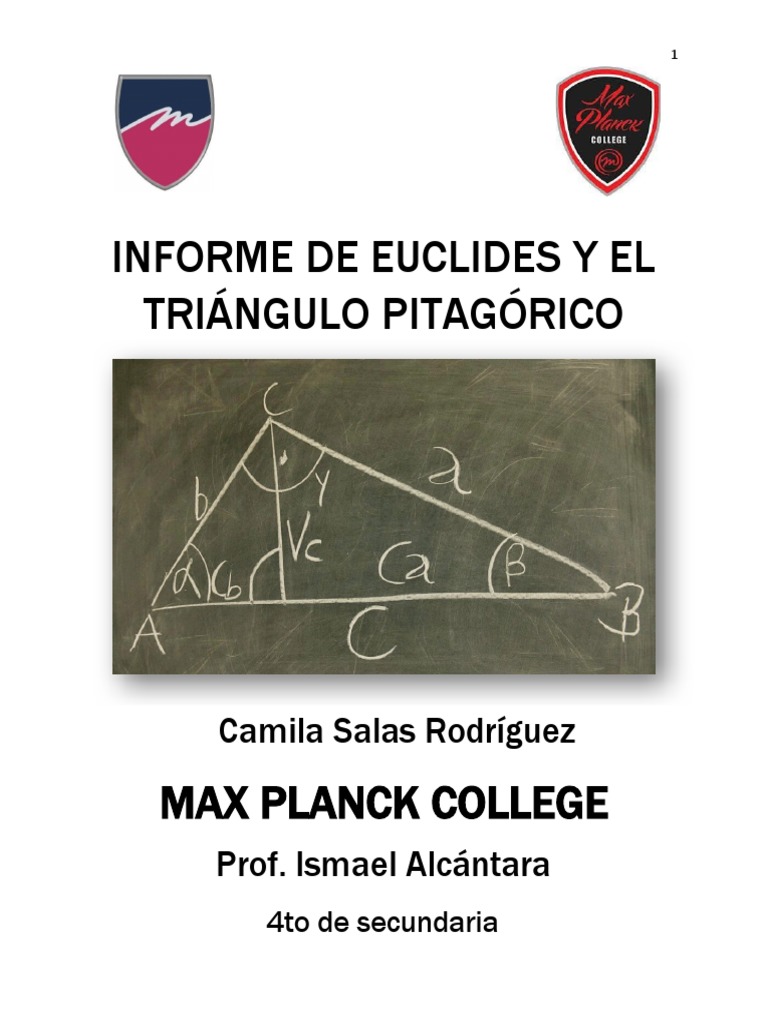 Informe Geometría Euclides | PDF | Triángulo | Geometría triangular