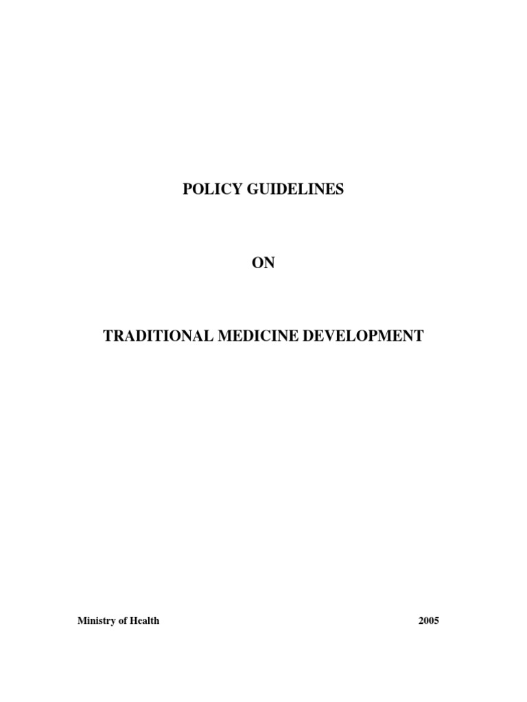 Traditional Medicine Policy | Download Free PDF | Medicine ...