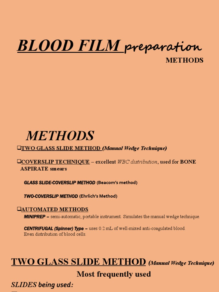 BLOOD FILM Preparation | PDF