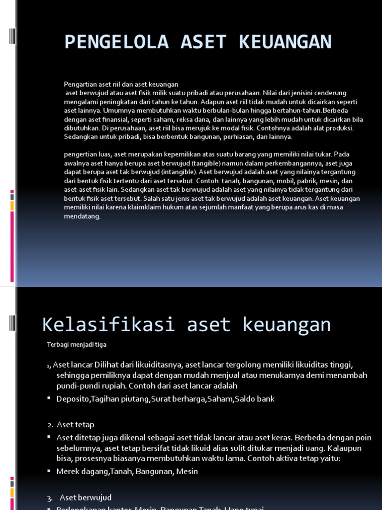 Pengelola Aset | PDF