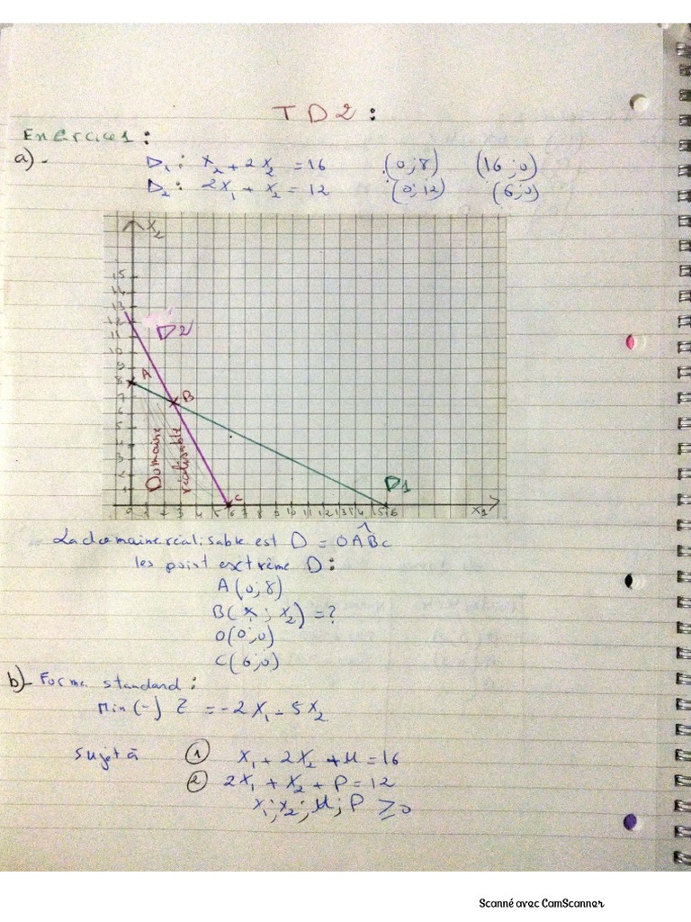 Recherche Opérationnelle TD 2 Correction | PDF