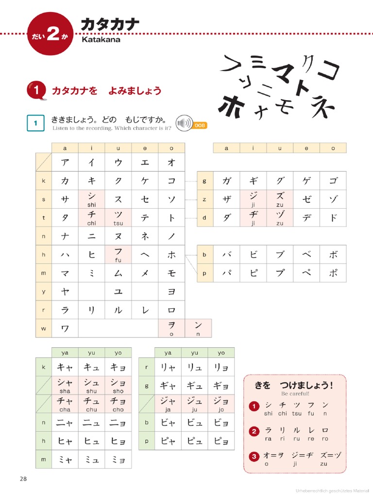 Marugoto - A1 - Rikai - Katakana Dake | PDF